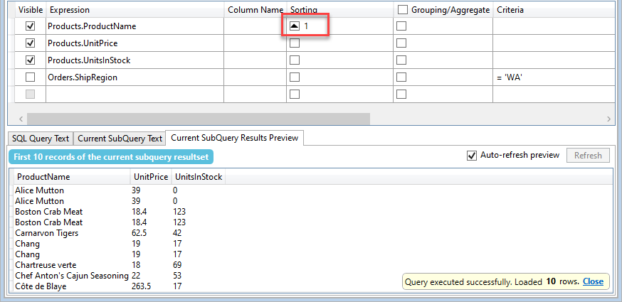 Creating A Simple SQL Query With Active Query Builder