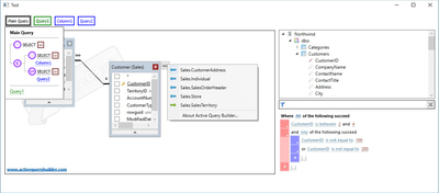 The first screenshot of Active Query Builder for WPF