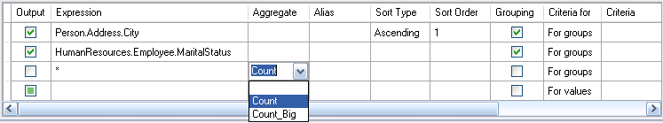 Grouping output fields in Active Query Builder - User's Guide